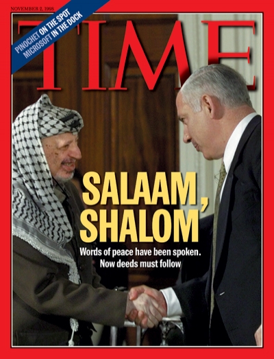 TIME Magazine Cover: Salaam, Shalom - Nov. 2, 1998 - Yasser Arafat ...